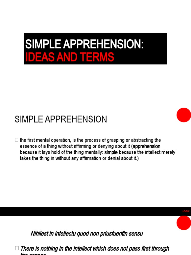 Simple Apprehension | Download Free PDF | Definition | Idea