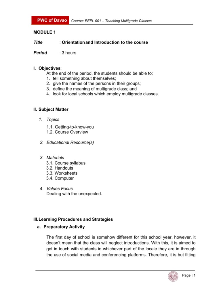 Introduction to Multigrade Teaching | PDF | Career & Growth