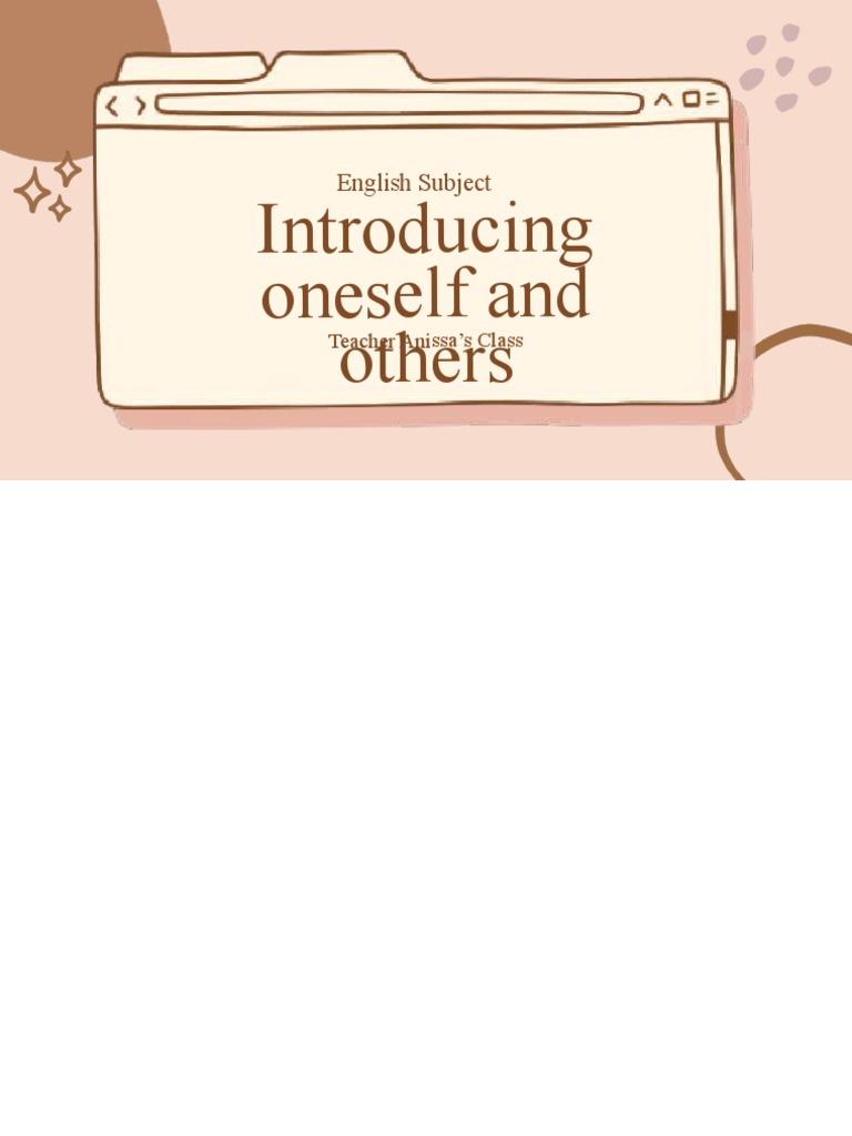 Introducing Oneself&Others | PDF