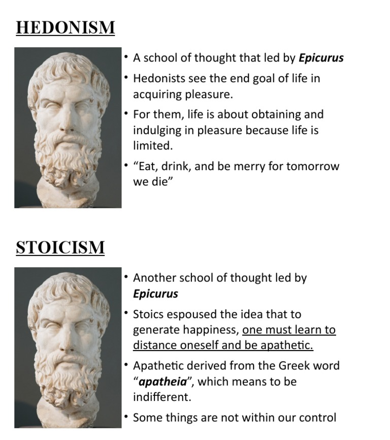 Hedonism & Stoicism | PDF