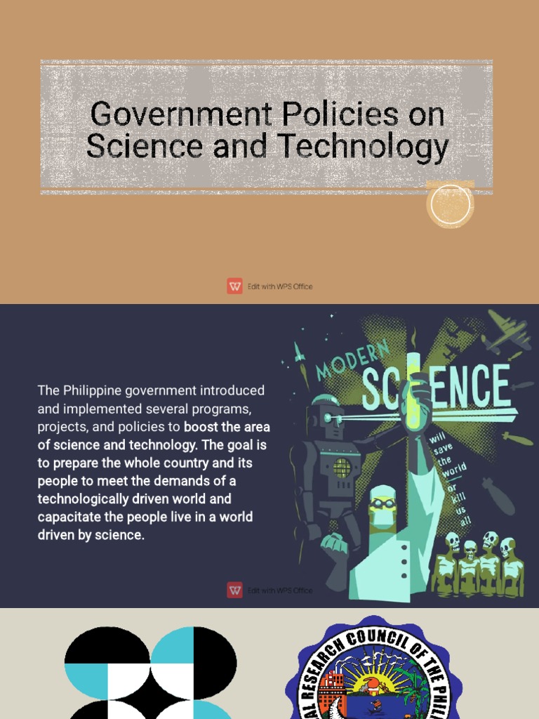 Chapter 1 (Lesson 2, Part 2) - Government Policies On Science & Technologies | PDF | Science ...