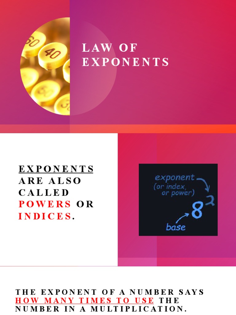 Law of Exponents | PDF | Language Arts & Discipline | Foreign Language ...