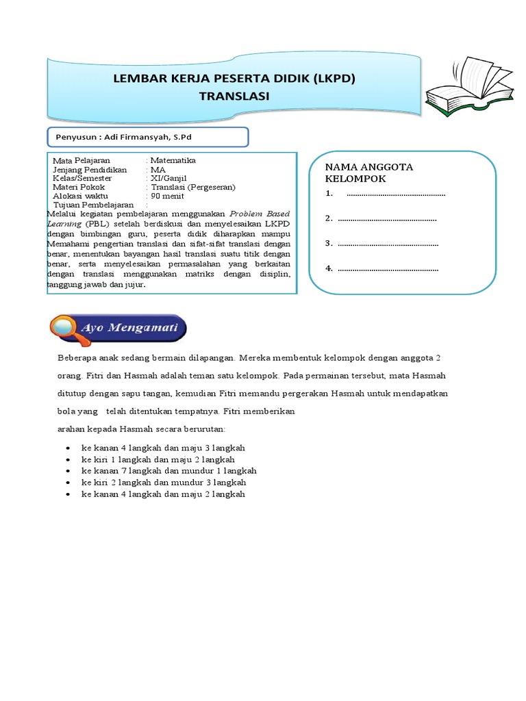 LKPD Translasi PBL Edit | PDF