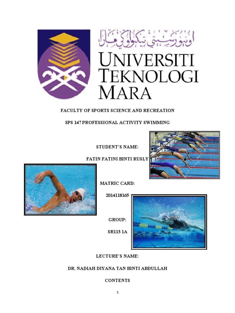 Assignment Swimming | PDF | Swimsuit | Swimming (Sport)