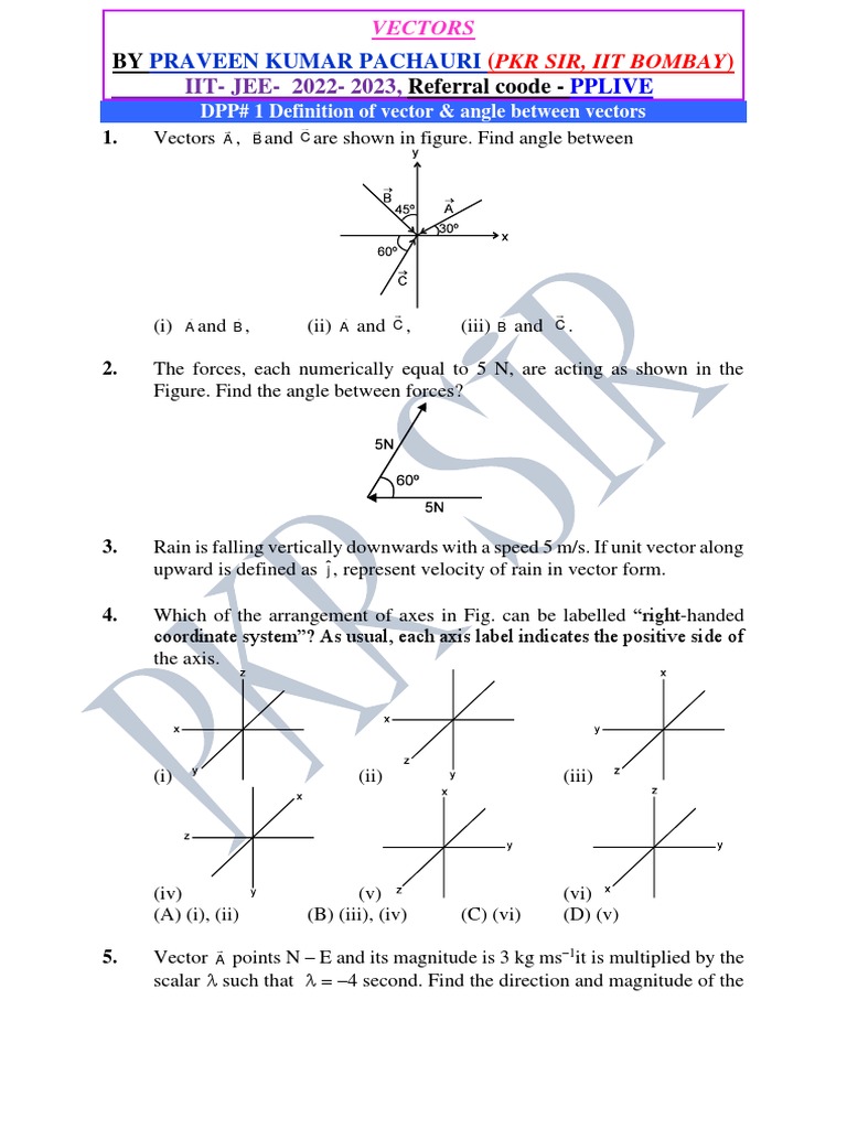 Dpp Vector Pdf Euclidean Vector Cartesian Coordinate System