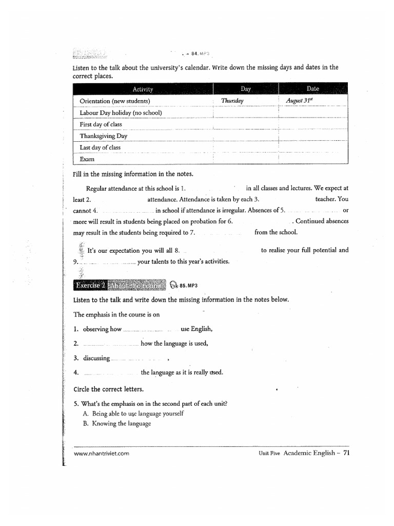 Listening Homework 6:10-16:10 | PDF