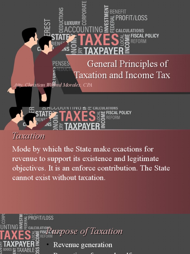 Principles of Taxation and Income Tax | PDF | Taxes | Taxpayer