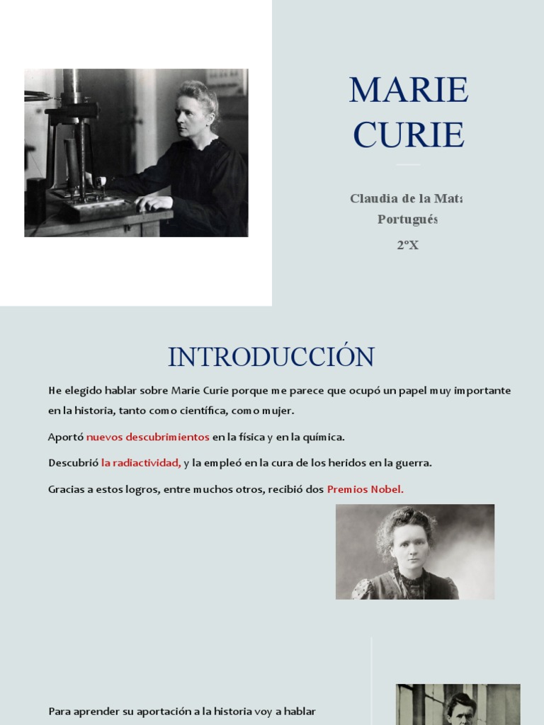 Aportaciones y logros de Marie Curie | PDF | Marie Curie