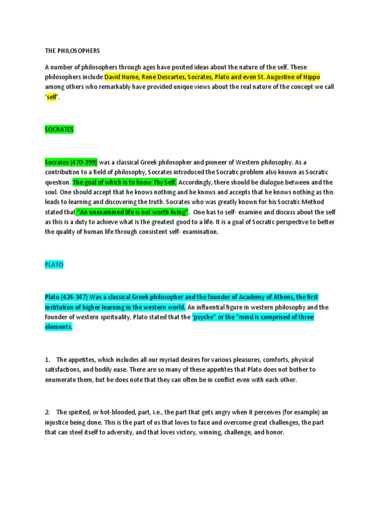 Exploring Philosophical Perspectives on the Nature of the Self | PDF | Id | Mind