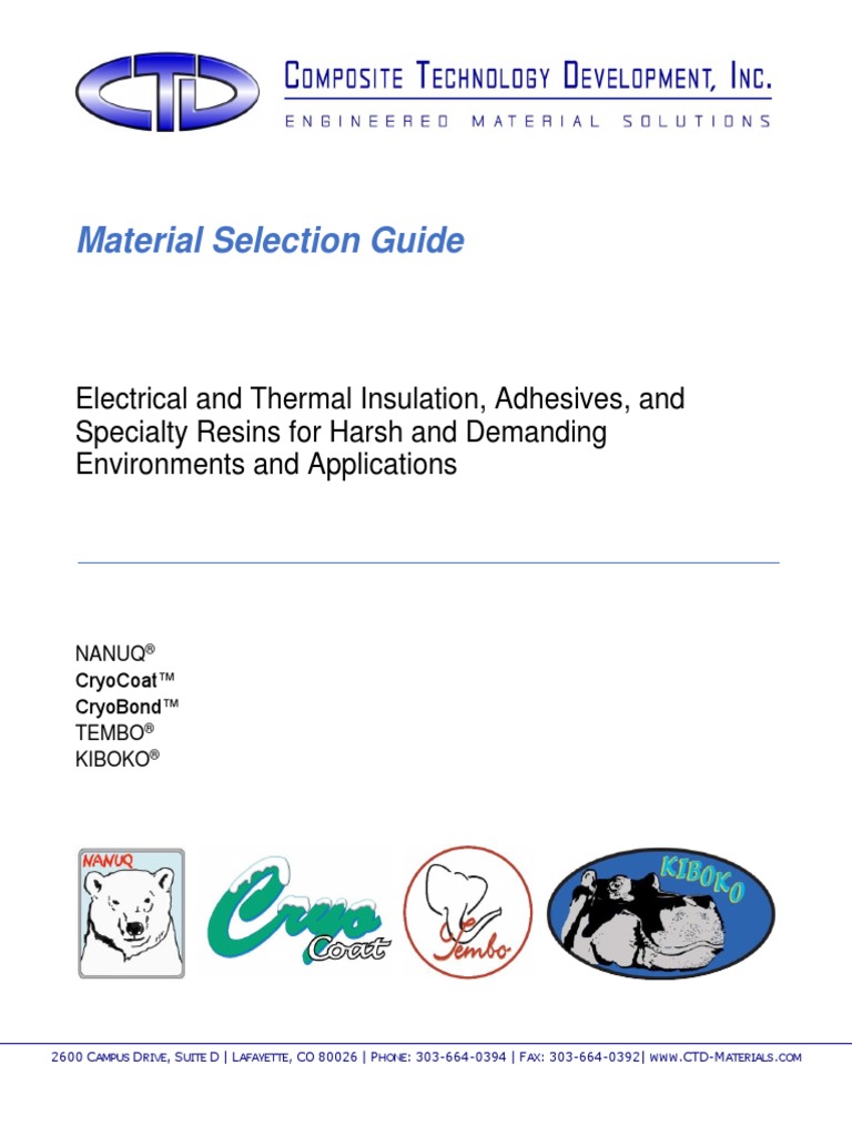 CTD Materials Selection Guide 2019 | PDF