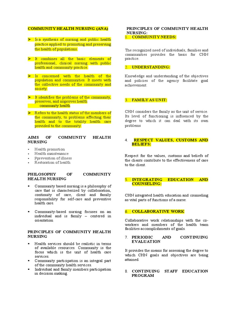1 Community Health Nursing | PDF