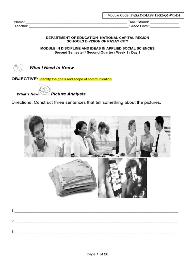 Humms 11 Pasay Diass S2 Q2 W1 New | PDF