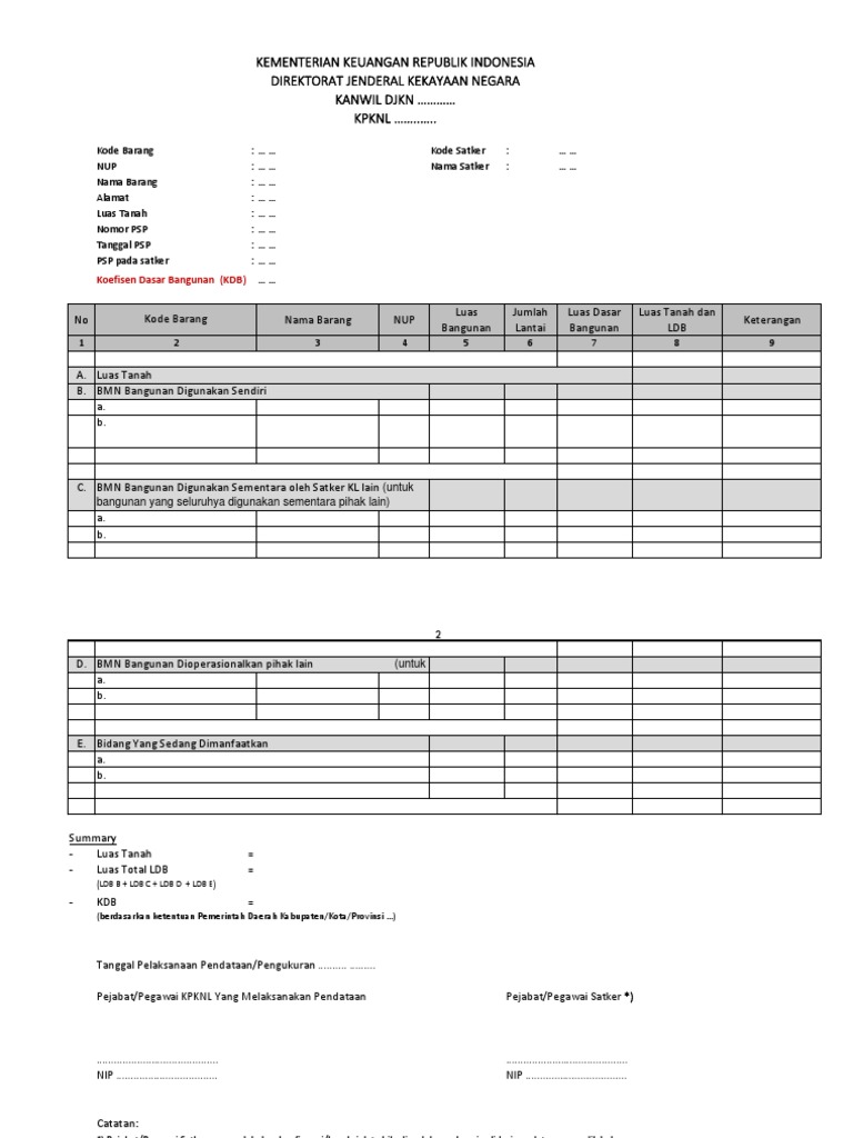 Formulir Pengukuran Untuk SBSK | PDF