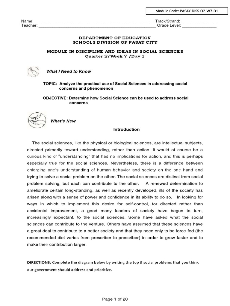 08-Humms 11-Pasay-Diss-Q2-W7 | PDF | Interdisciplinarity | Social Sciences