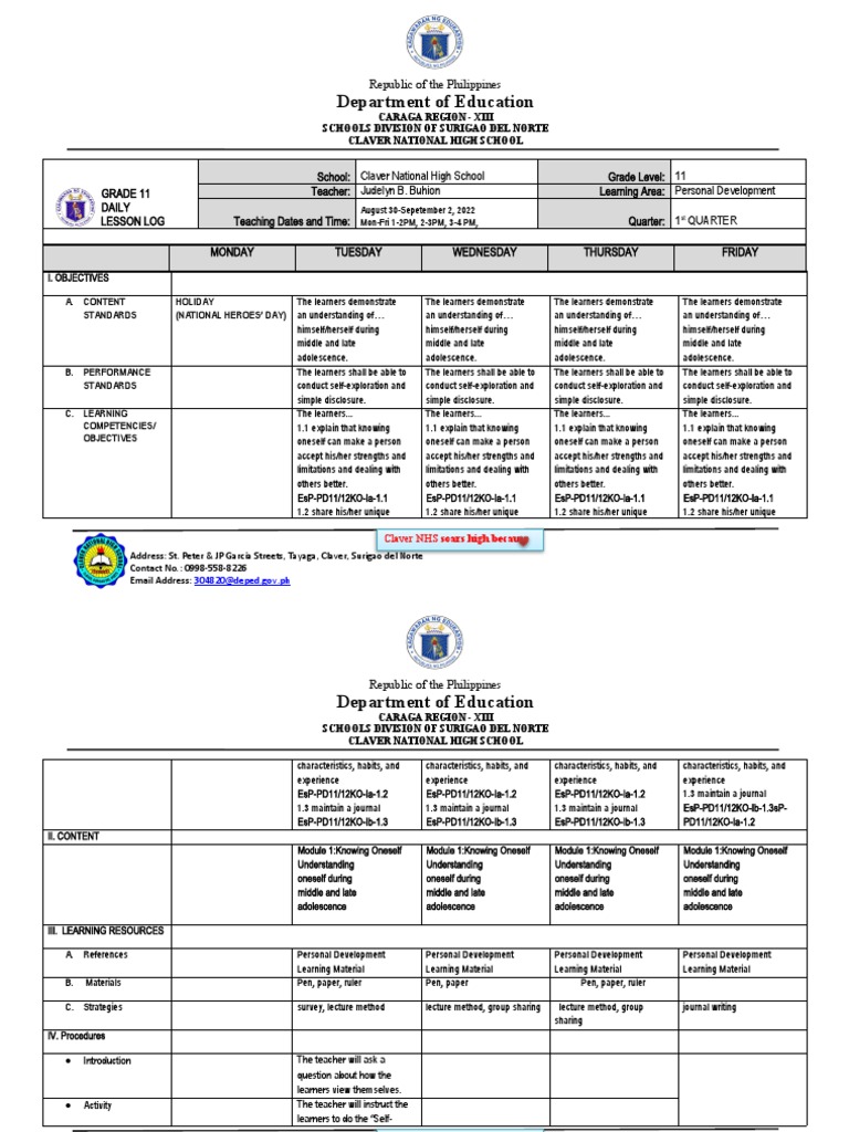 Perdev DLL Q1 WK1 | PDF | Learning | Cognitive Psychology