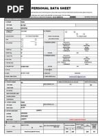 CS Form No. 212 Personal Data Sheet Revised | PDF