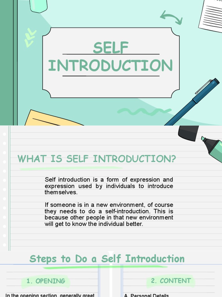 Self Intro Guide Pdf