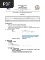 Lesson Plan For Demo - Fabm2 | PDF | Expense | Equity (Finance)