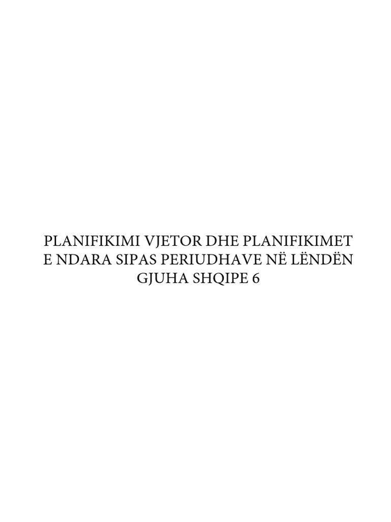 Gjuha-Shqipe 6 Planet | PDF