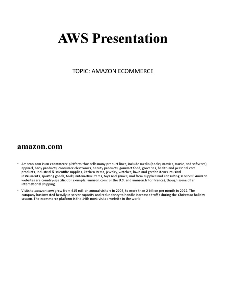 AWS Presentation | PDF