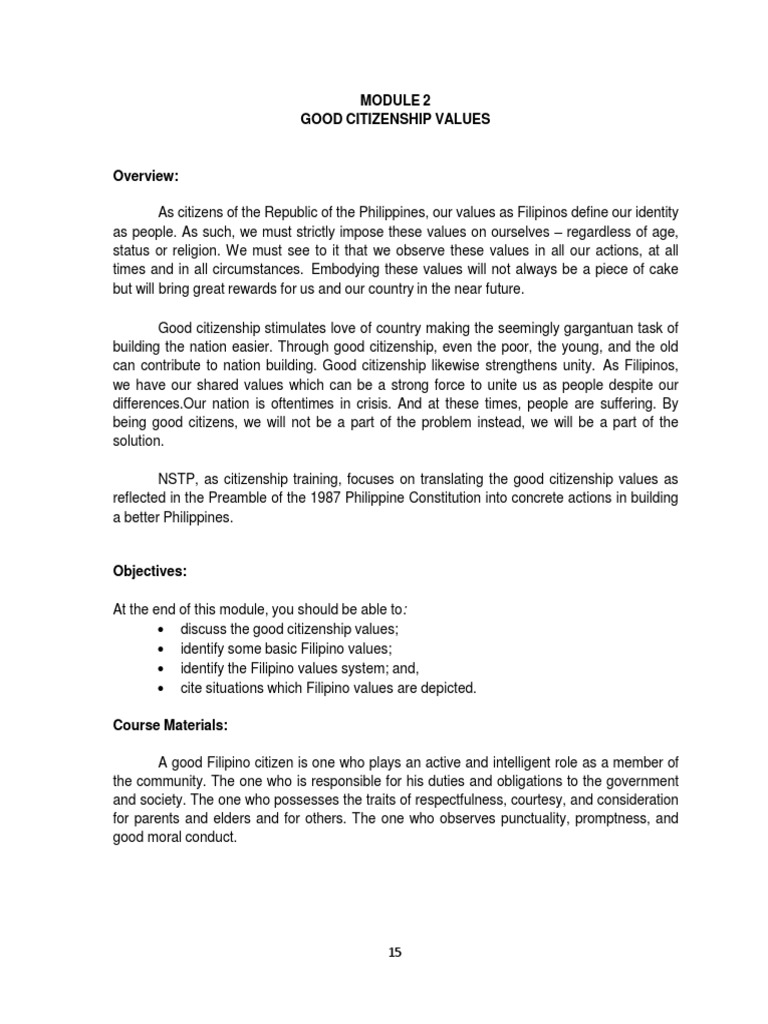 Embodying Good Citizenship Values: A Guide to Building a Better ...