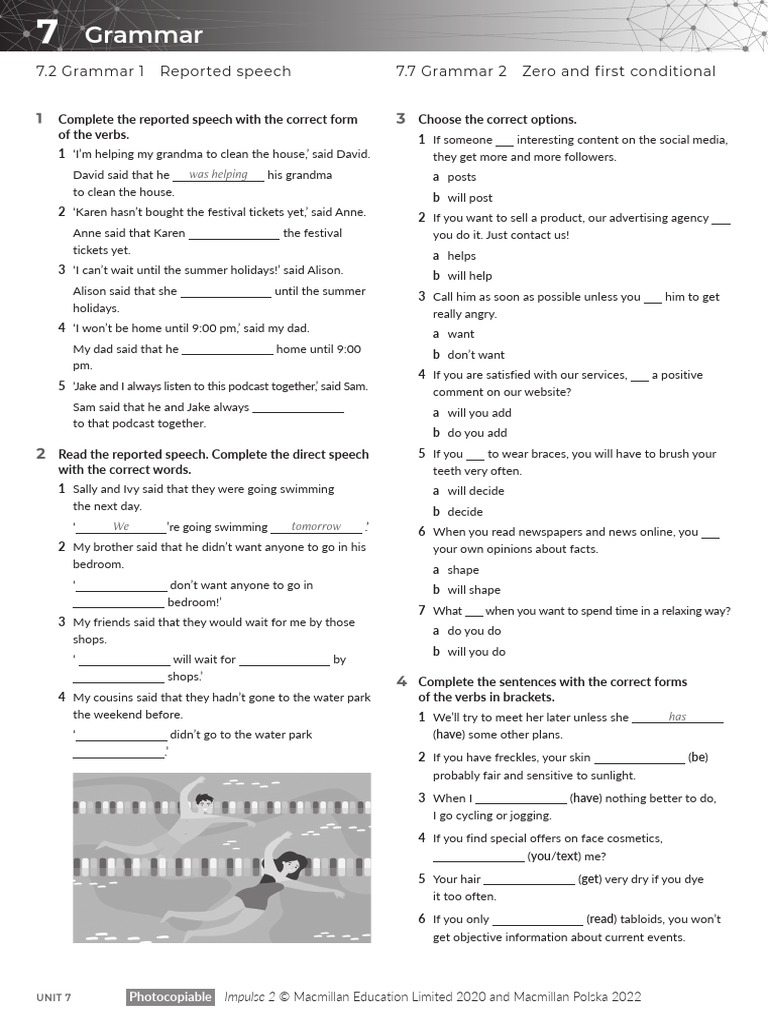 IMP L2 TRF U7 Grammar | PDF | Human Communication | Communication