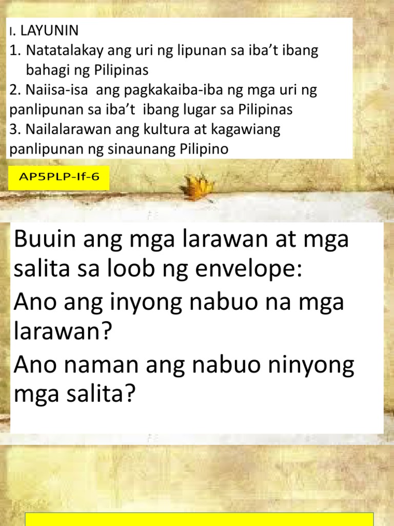 A. P Mga Antas Panlipunanan NG Mga Sinaunang Filipino | PDF