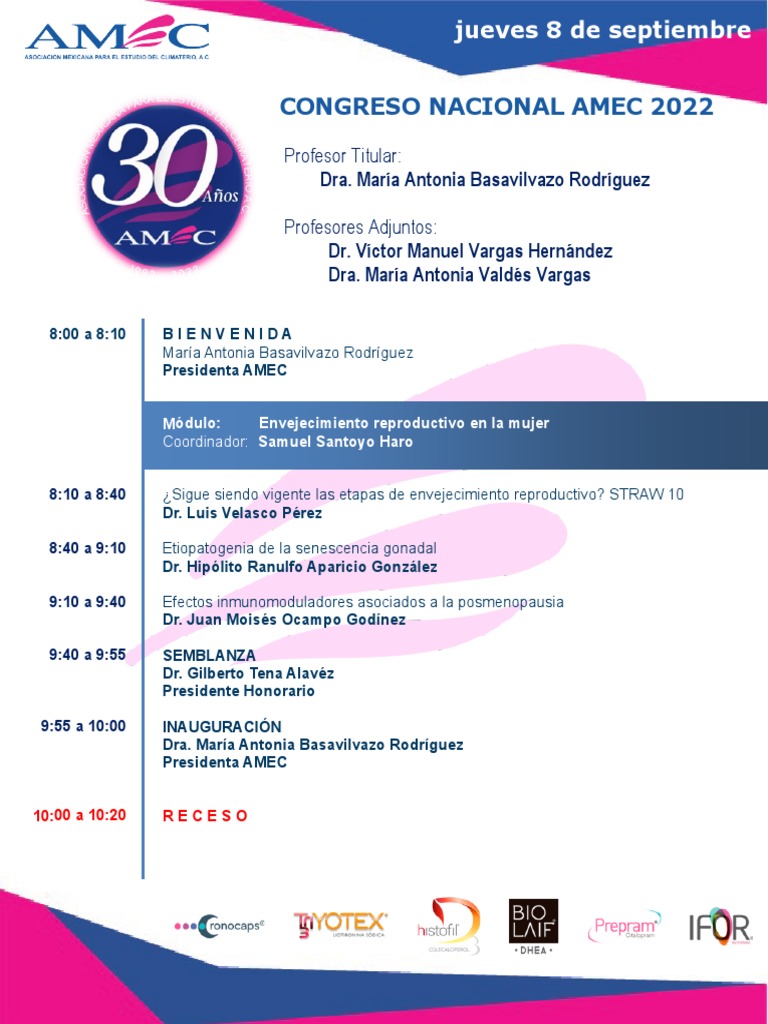 Programa Congreso Nacional Amec 2022 | PDF Programa Congreso Nacional Amec 2022 | PDF