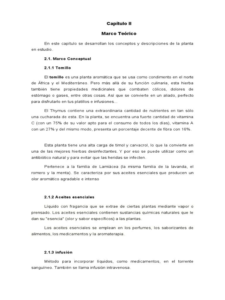 Capítulo II Tomillo | PDF