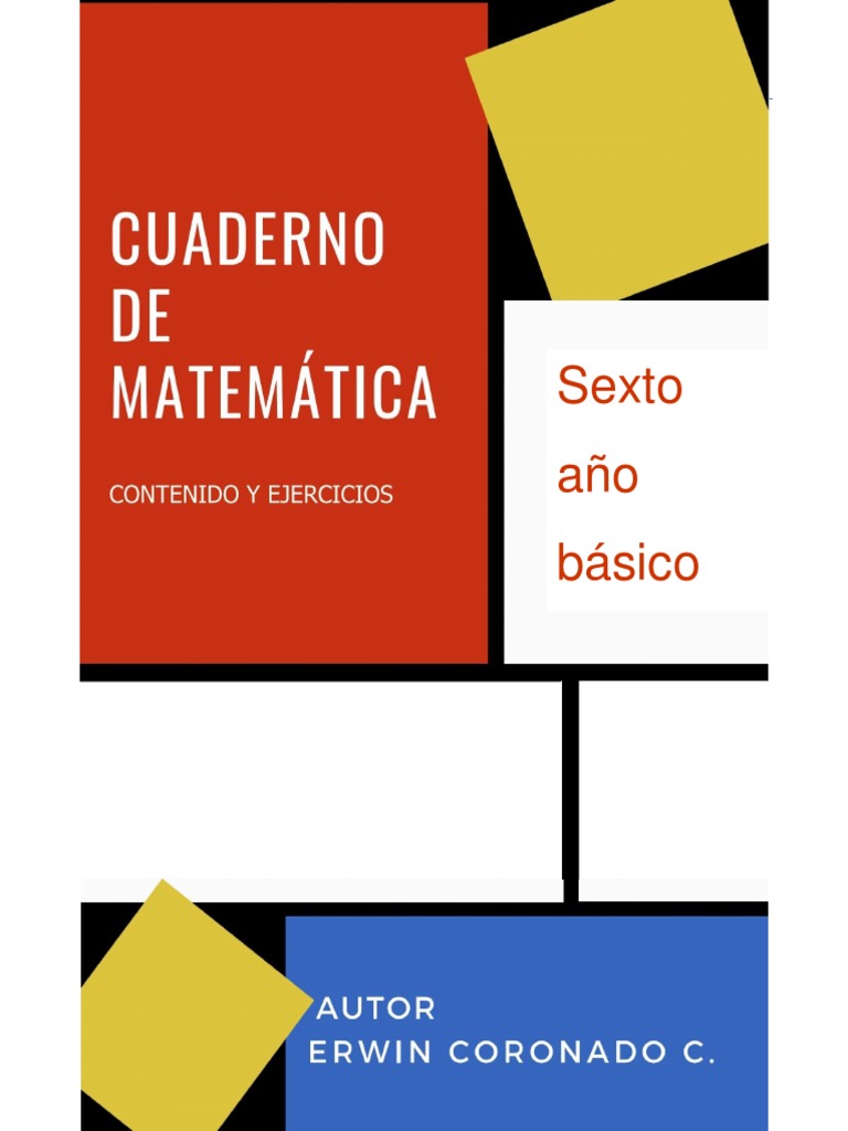 Cuaderno de Matemática Contenido y Ejercicios Sexto Año Básico | PDF | Exponenciación | Números