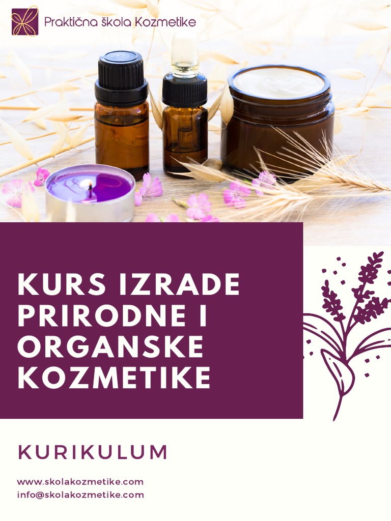 Kurs Prirodne Kozmetike Kurikulum | PDF