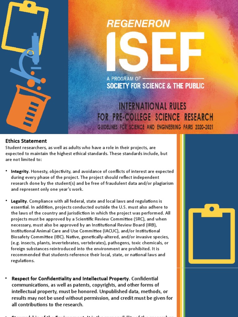 ISEF Guidelines | PDF | Animal Testing | Institutional Review Board