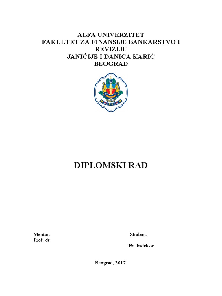 Diplomski Rad Alfa Marketing | PDF