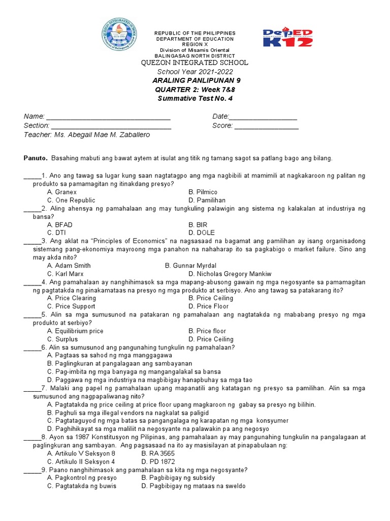 Ap 9 Week 4 | PDF