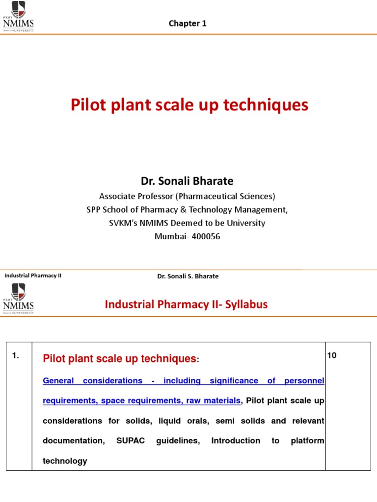 #Chapter 1 - Pilot Plant Scale Up Techniques-Unlocked | PDF | Tablet ...