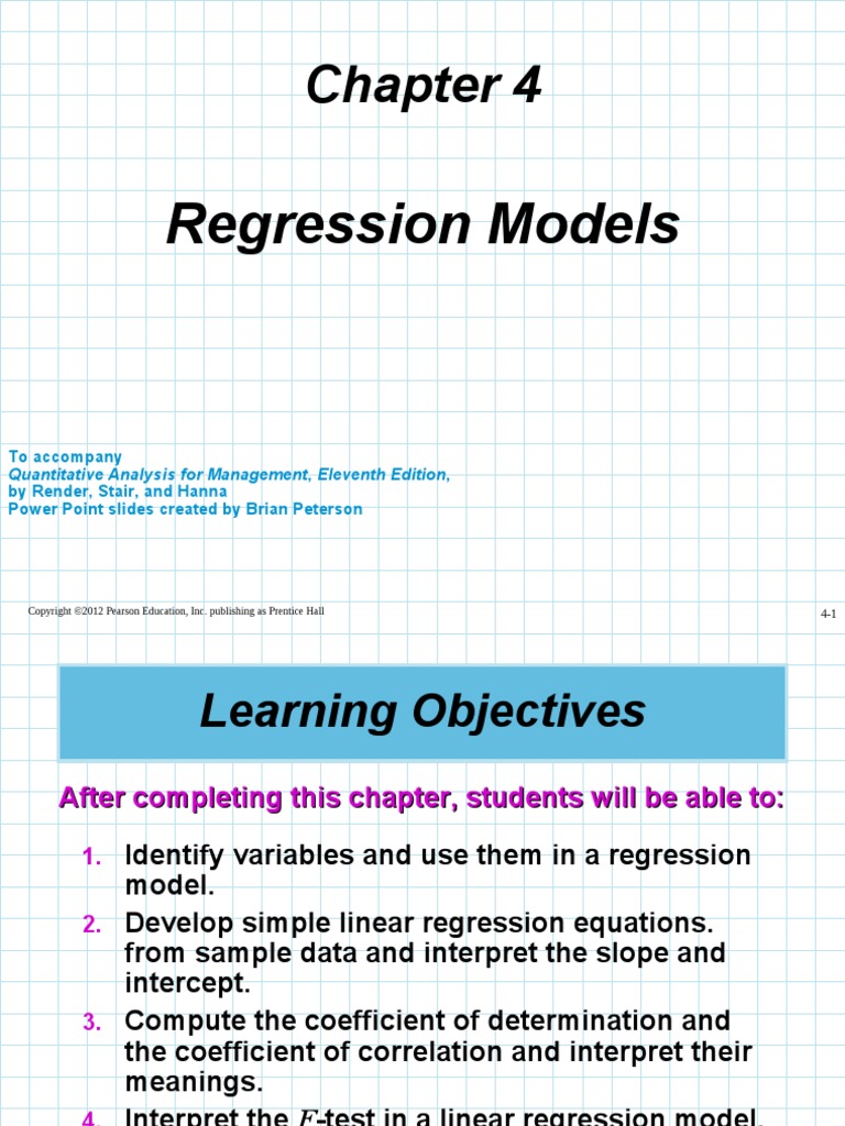 QAM Chapter 4 | PDF | Errors And Residuals | Regression Analysis