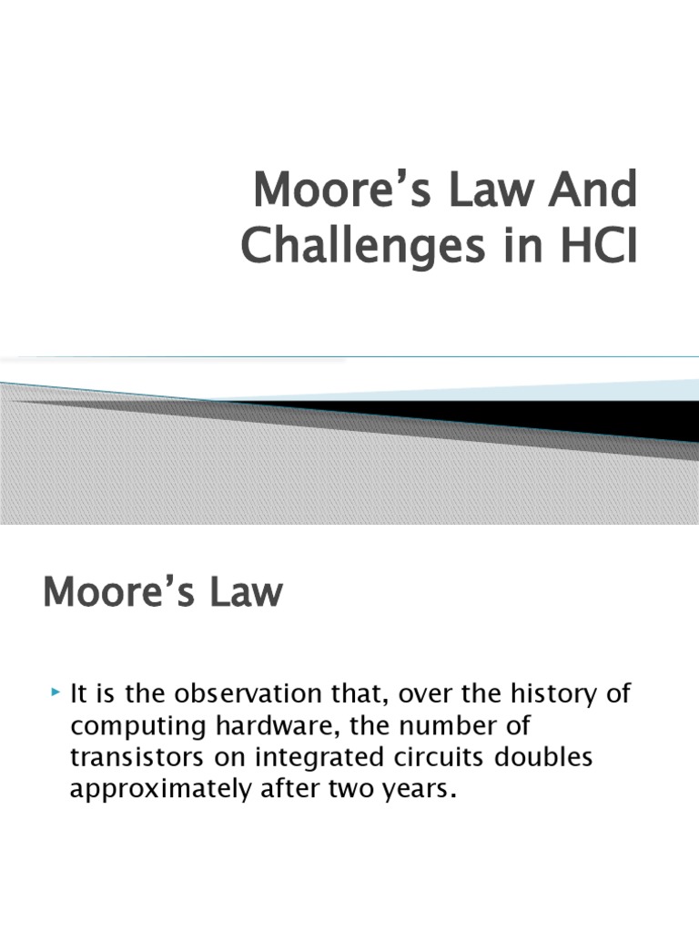 Moore's Law and HCI Challenges | PDF | Computers