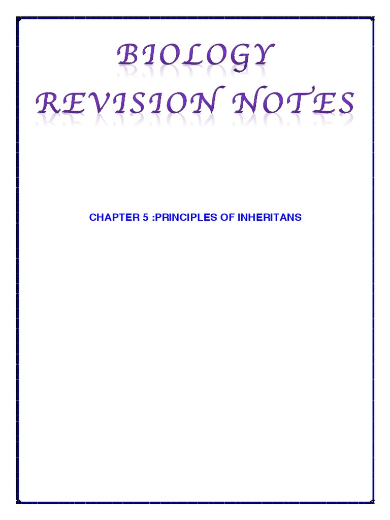 Mendel's Principles of Inheritance | PDF | Dominance (Genetics) | Genotype