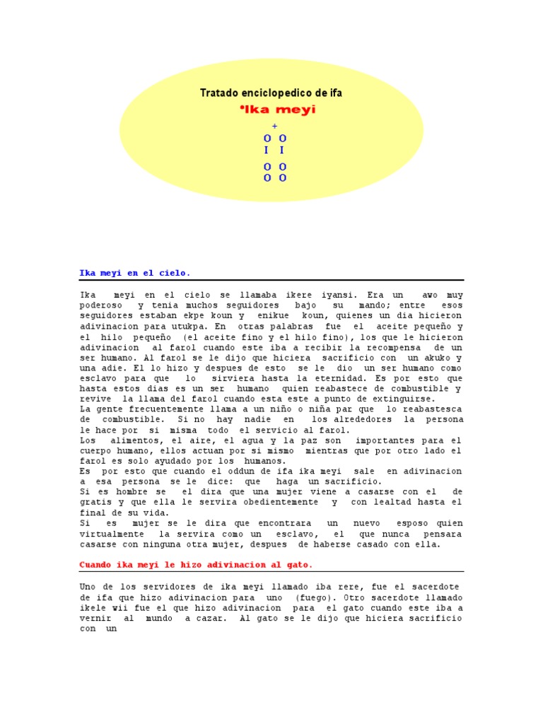 Tratado de Ika Meji | PDF | Religión y espiritualidad