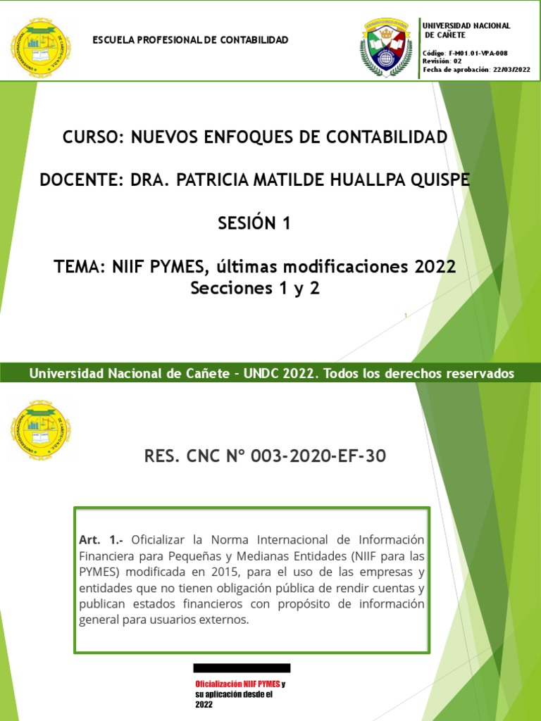 S1-Niif Pymes | PDF | normas internacionales de INFORMACION FINANCIERA | Contabilidad