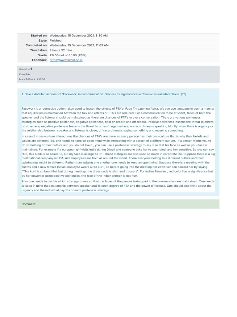 Analysis of a Student Assessment: Breaking Down Performance on Questions Regarding Cross ...