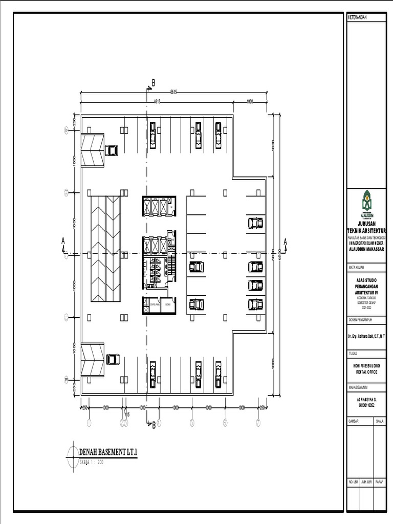 Denah Lantai Dasar High Rise Building Rental Office | PDF