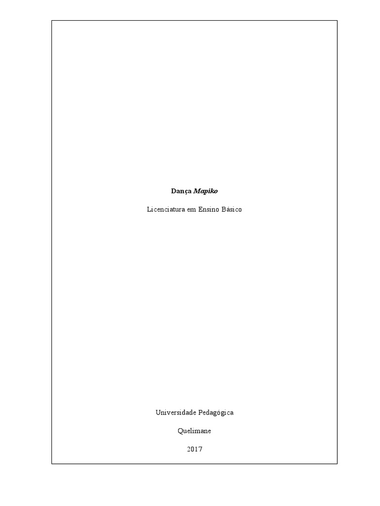 Danca Dos Maconde Mapiko | PDF | Danças | Moçambique