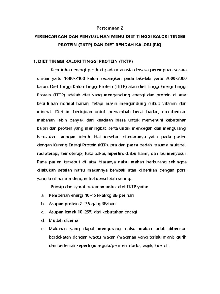 2-Diet TKTP Dan RK - 1 | PDF