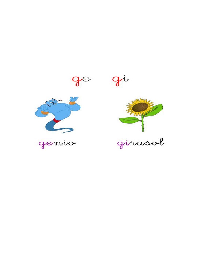 Sílaba Ge - Gi 1ero | PDF