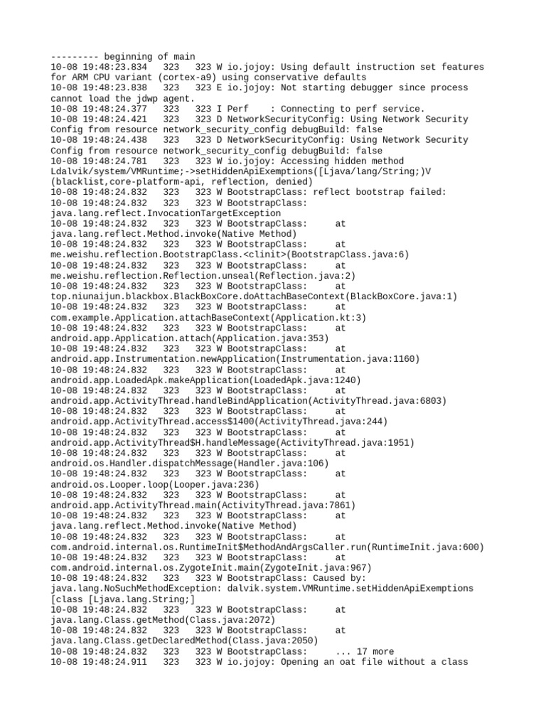 Android Logcat Logs Analyzed | PDF | Java (Programming Language) | Android (Operating System)