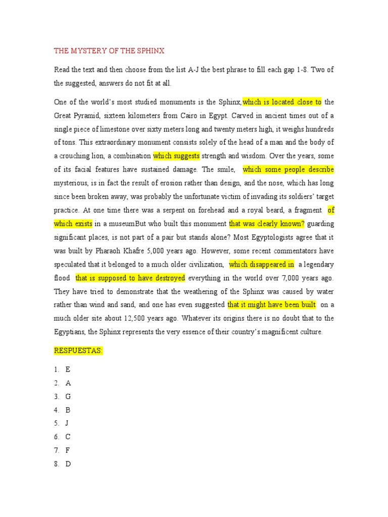 The Mystery of The Sphinx | PDF