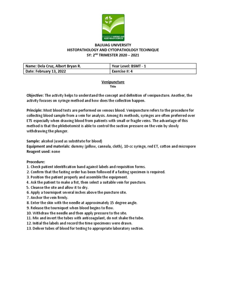 DelaCruz Albert Exercise4 Manual | PDF | Diseases And Disorders ...