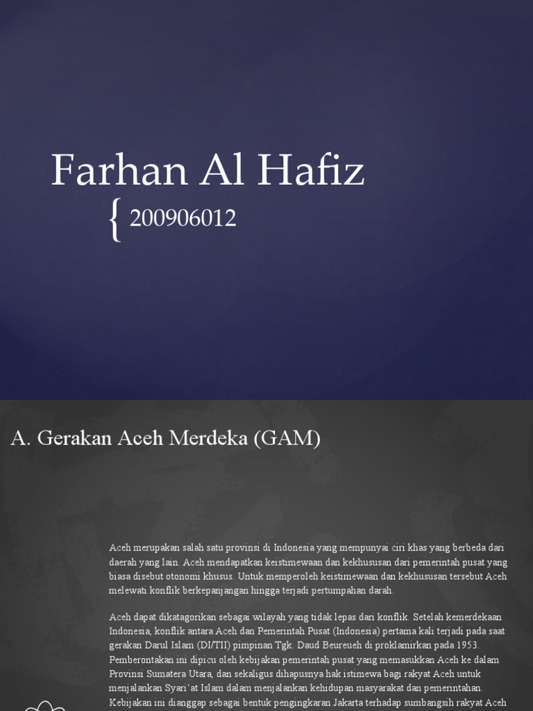 Individu Farhan Hasan Tiro | PDF