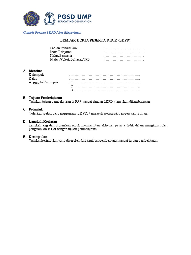 Format LKPD, Bahan Ajar, Media Dan Instrumen Penilaian Pendalaman Materi IPA | PDF | Karier ...